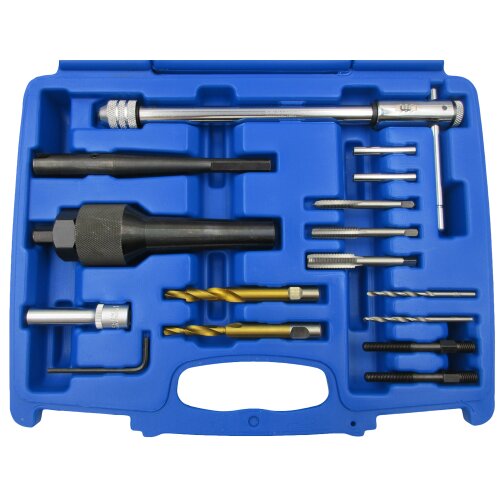 SW-Stahl 03672L Glow plug boring tool set, M8 and M10 x 1.0, 16 piece