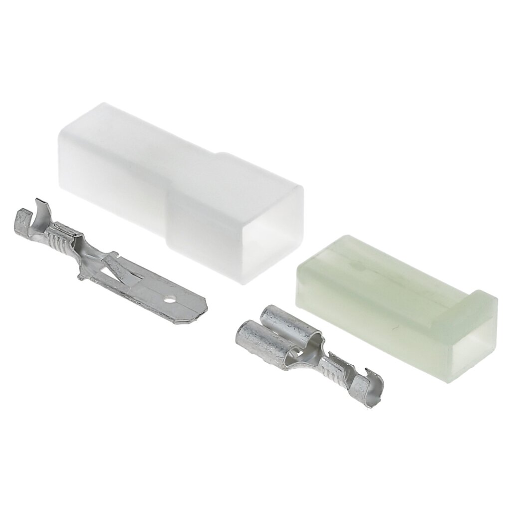 KALI-2501 AMP Fastin-Faston Set 1-pole flat plug sleeve I flat plug 0