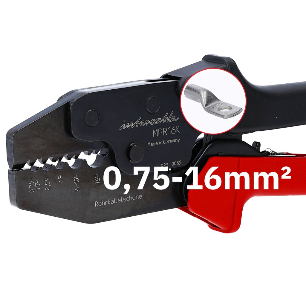 Intercable MPR16K Mechanical crimping tool for tubular cable lugs and