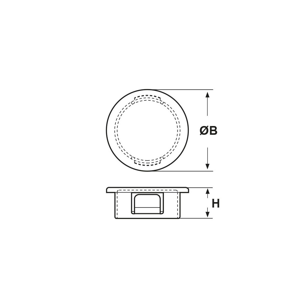 Heyco Pry Out SNAP-IN Plug 3072 POP-625 WHITE