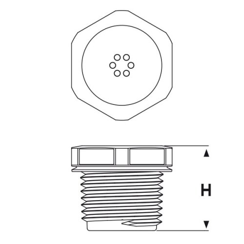 Heyco Threaded Perforated Plugs 3551B TVP NPT 1/4 BLACK