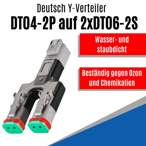 Y-Verteiler 2-pol. - DT06-2S/DT04-2P - Wasserdicht & Staubdicht - Onl