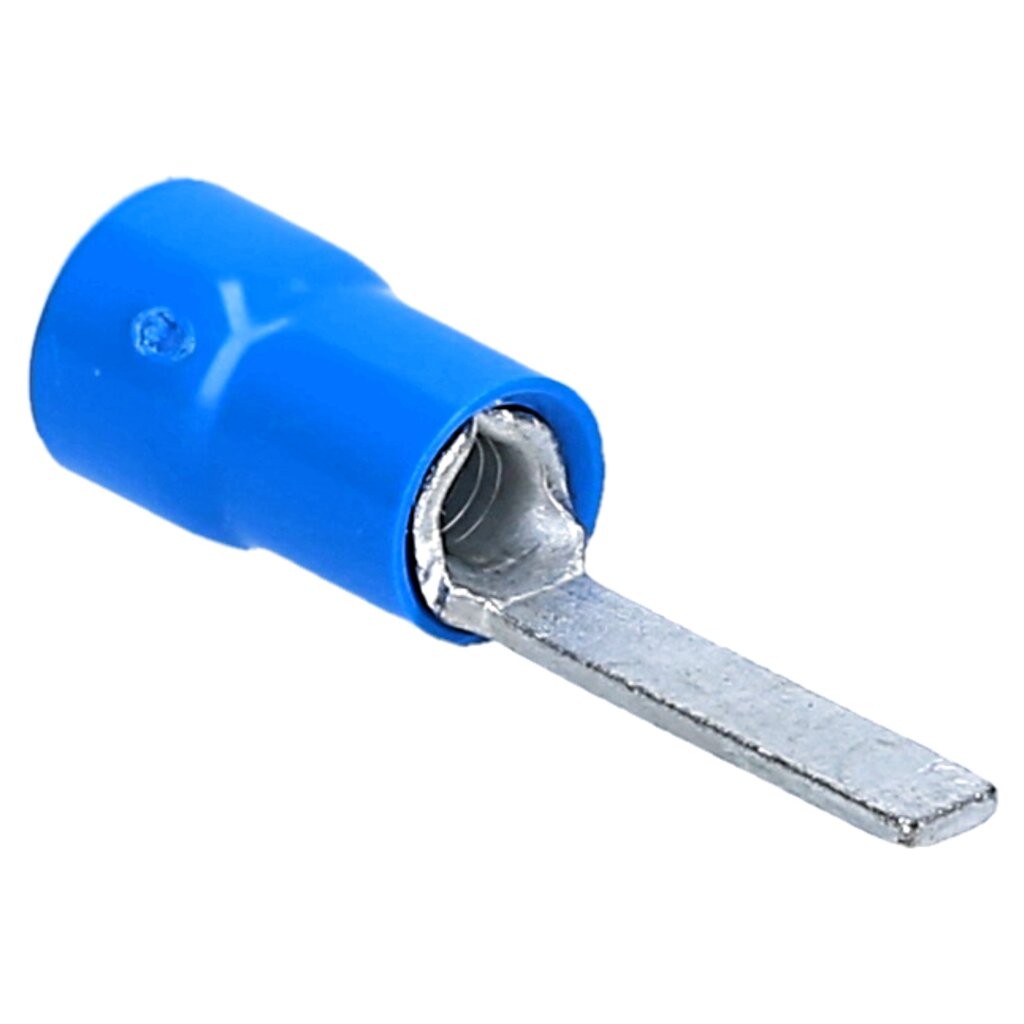 Cembre BF-PP12/25 flat pin cable lug insulated 23.4mm long blue
